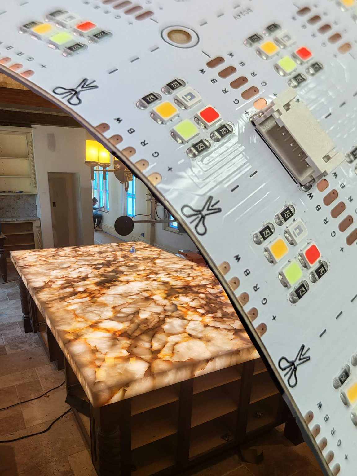 What are StoneGlow™ LED sheets? Countertop Backlighting - epiXsky